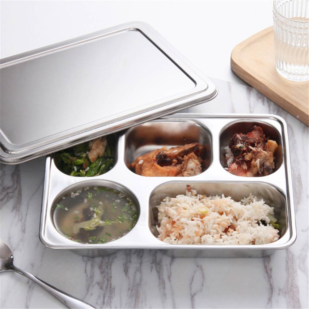 5 Compartments Stainless Steel Lunch Box - Nature Eco Shop