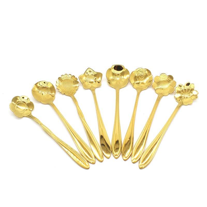 Floral Shaped Stainless Steel Tea Spoons Set - Nature Eco Shop