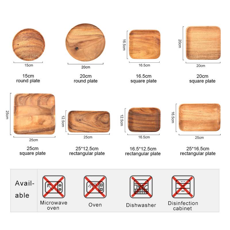 Geometric Shape Wooden Dinner Plate - Nature Eco Shop