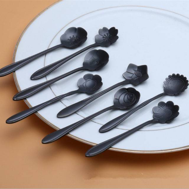 Floral Shaped Stainless Steel Tea Spoons Set – Nature Eco Shop