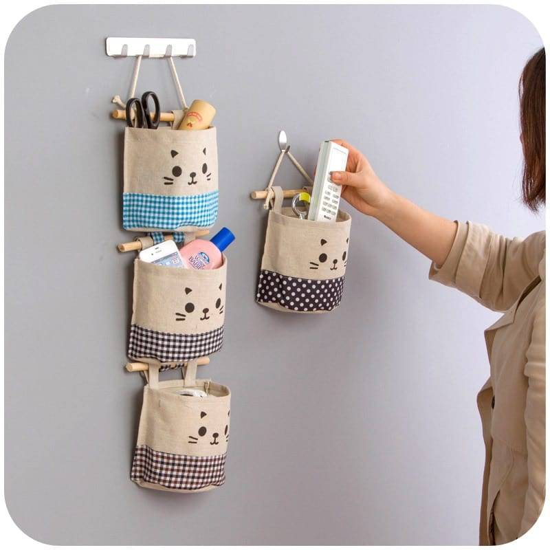 Cotton Hanging Storage Bag Case Organizer - Nature Eco Shop